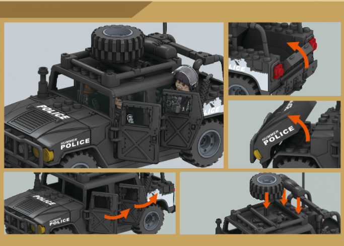 Swat Humvee - Mil-Blox