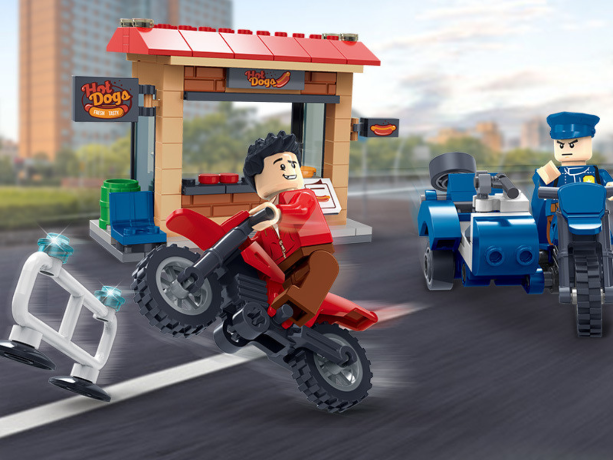 Police Motorcycle Chase - Mil-Blox